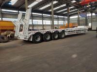 China 70000kg Low Bed Semi Trailer For Excavator Transit for sale