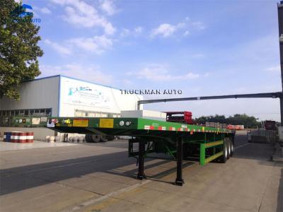 China 12R22.5 12pc Tires Flatbed Container Trailers With Fuwa Axle for sale