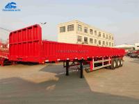 China 3x13 Tons Axles Q345 Side Wall Semi Trailer For Container for sale