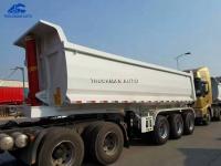 China 3 Axle Dump Semi Trailer 10500x2500x3450mm Mechanical Ramp 12.00R20 Tires for sale