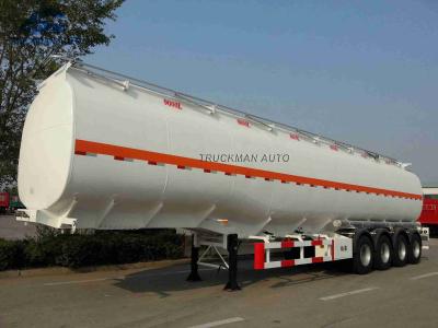 China 4 Axles 54000 Liter Oil Tanker Trailer 54m3 6 Compartment Fuel Transport for sale