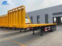 China 3 Axle Container Flatbed Semi Trailer For Container & Bulk Cargo Transport for sale