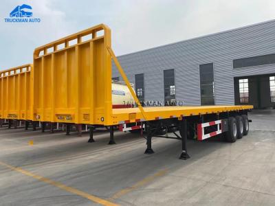 China 3 Axle Container Flatbed Semi Trailer For Container & Bulk Cargo Transport for sale