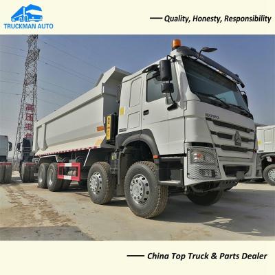 China SINOTRUK HOWO 371HP 50 Ton 8x4 Heavy Duty Dump Truck U Shape Bucket Mining for sale