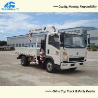 China 5 Ton HOWO Light Truck with 3 Ton Crane 9.00R20 Tire 116HP YN4102 Engine for sale