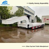 China 3 Line 6 Axle 80 Tons Lowboy Low Bed Semi Trailer Heavy Duty for sale