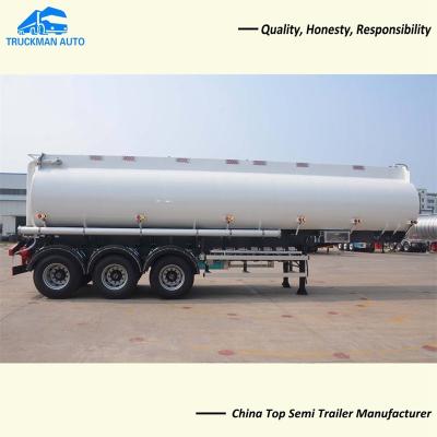 China 30000 Liter Oil Tanker Trailer 3 Axle FUWA 13 Tons Carbon Steel Chemical Liquid Transport for sale