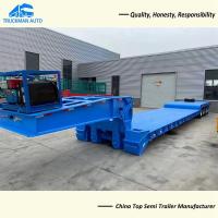 China 3 Axle 80 Ton Removable Gooseneck Low Bed Trailer for Excavator Transport for sale