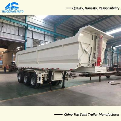 China 3 Axle 60 Tons Tipper Semi Trailer with FUWA 13t Axle U Shape Bucket for sale