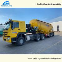 China 4 Axle 55m3 Bulk Cement Tanker Trailer 60 Tons Capacity Heavy Duty for sale