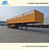 China 3 Axle Side Wall Fence Trailer 50-70 Tons Container Transport Trailer for sale