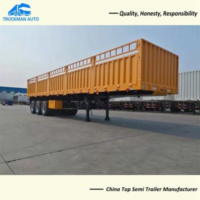 China 3 Axle Side Wall Fence Trailer 50-70 Tons Container Transport Trailer for sale