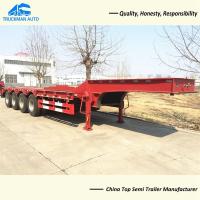 China 4 Axle 80 Tons Low Bed Semi Trailer 12.00R20 Tire Q355 Steel Heavy Duty for sale