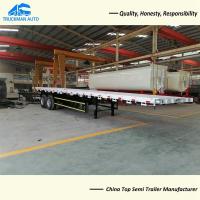 China 2 Axle 50 Ton Container Semi Trailer Mechanical Type for 20ft 40ft Transport for sale