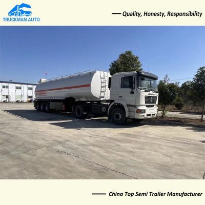 China 3 Axle 26000 Liter Oil Tank Semi Trailer with 8 Compartments for sale