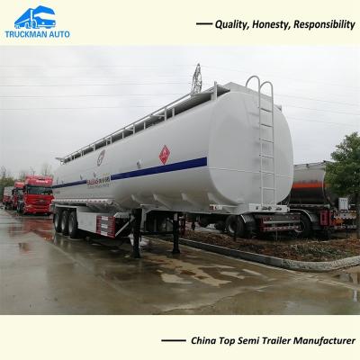 China 3 Axle 40000 Liter Carbon Steel Fuel Tanker Trailer 4 Compartments for sale