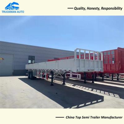 China 50 Tons Drop Side Wall Fence Semi Trailer With 12R22.5 Tire for sale