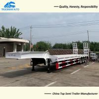 China 4 Axle 80 Tons Low Flatbed Semi Trailer With 12.00R20 Tire for sale