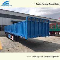 China 60 Tons Drop Side Wall Semi Trailer With 3.5 Inch Tractor Pin for sale