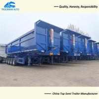 China 80R22.5 Tire U Shape Tipper Semi Trailer 4 Axles 60 Tons for sale