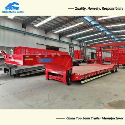 China 100 Tons 2 Line 4 Axle Low Bed Trailer for sale