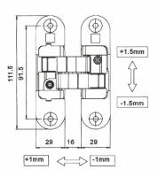 China High Performance 3D Adjustable Concealed Hinges Adjusting Hidden Hinges for sale