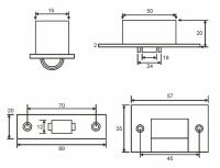 China Polished Stainless Steel Door Catch Cabinet Door Handles Fire Proof Anti Rust for sale