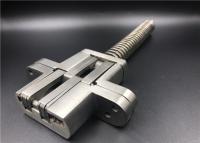 China 4 Mounting Holes Invisible Cabinet Hinges Stainless Steel Self Closing Spring for sale