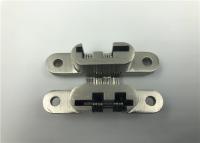 China Mini Cross Hidden Door Hinges Satin Nickel For Cupboard Wardrobe Door for sale