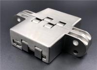 China Satin Stainless Steel Hidden Door Hinges With Wide Stronger Connecting Arms for sale