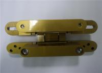 China Chrome Painted / Gold Painted 3D Adjustable Concealed Hinge 135x18x21 mm for sale
