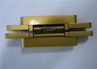 China Chrome Painted / Gold Painted 3D Adjustable Concealed Hinge 135x18x21 mm for sale