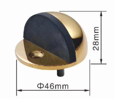 China Ball Type Zamak Interior Door Back Stopper With Rubber Striker Mounted On Floor for sale