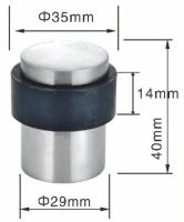 China Floor Mounted Magnetic Door Stop Holder Flat Top Solid Stainless Steel for sale