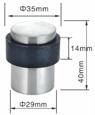 China Floor Mounted Magnetic Door Stop Holder Flat Top Solid Stainless Steel for sale