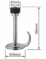 China Antirust Stainless Steel Interior Door Stops With Cloth Hook Rubber Striker for sale