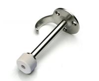 China Antirust Stainless Steel Interior Door Stops With Cloth Hook Rubber Striker for sale