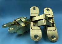 China Satin Brass Finish Heavy Duty Cabinet Door Hinges / Invisible Door Hinges for sale