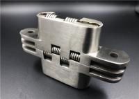 China 25x118x18mm Adjustable SOSS Type Hinges / Silver 180 Degree Hidden Hinge for sale