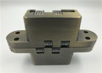 China Antique Brass Concealed Cabinet Hinges / Zinc Alloy Hidden Closet Door Hinges for sale