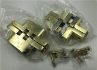 China Flush Look SOSS Hinges For Hidden Doors Gold Plated Surface Finishing for sale