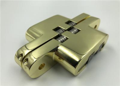 China Flush Look SOSS Hinges For Hidden Doors Gold Plated Surface Finishing for sale