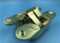 China Silent Mortise Mount Invisible Hinge Adjustable Satin Brass Surface Finish for sale