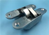 China Satin Chrome Heavy Duty Invisible Door Hinges / Right Open Concealed Gate Hinges for sale