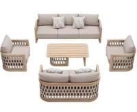 China Hot Sale Outdoor Sofa With Aluminum Materials And Rope for sale