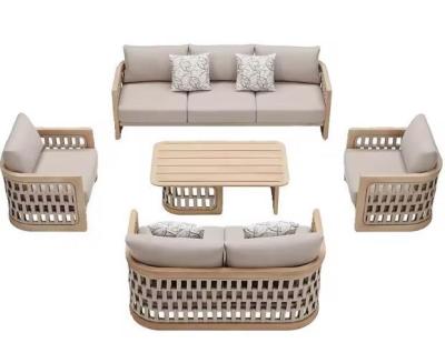 China Hot Sale Outdoor Sofa With Aluminum Materials And Rope for sale