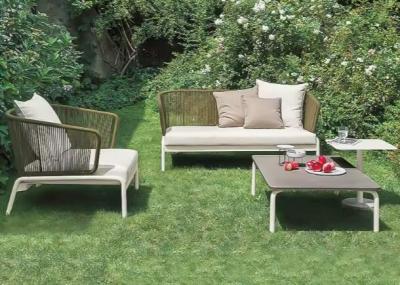 China Outdoor Sofa set With Aluminum Materials And Rope or PE rattan for sale