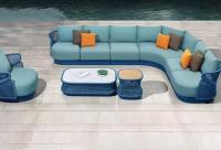 China Hot Sale Outdoor Sofa Set with Aluminum Frame and UV Resistant Rope Designed for Weather Resistance and Outdoor Comfort for sale