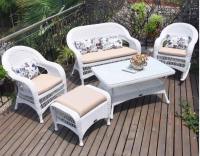 China Garden sofa 4Pieces Weather Resistant UV Resistant Rope Durable Aluminum Frame Ideal for Gardens Courtyards Villas for sale