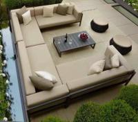 China Garden sofa set 7Pieces Weather Resistant UV Resistant Rope Durable Aluminum Frame Ideal for Gardens Courtyards Villas for sale